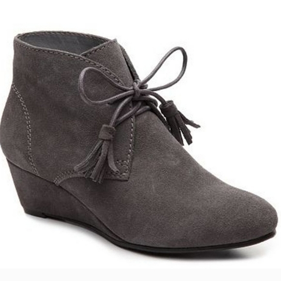 Crown Vintage | Shoes | Crown Vintage Spark Grey Leather Booties | Poshmark